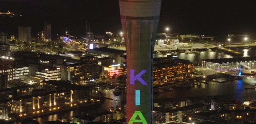 Sky Tower lights for Te Wiki o te Reo Māori - SkyCity